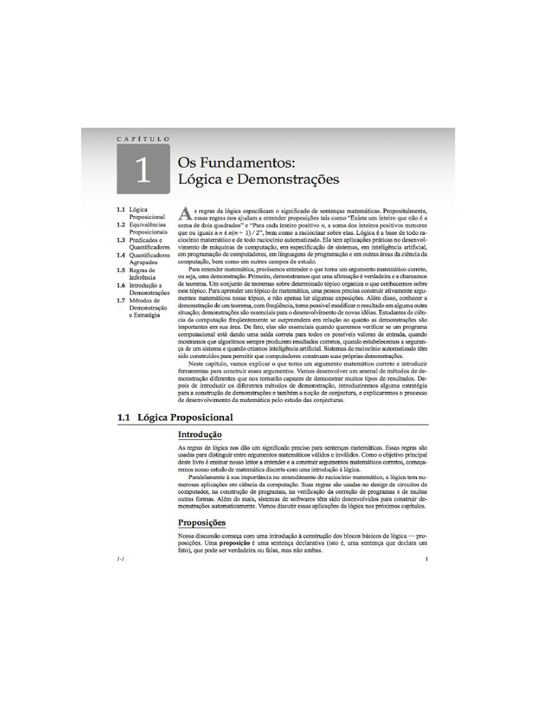 Cap1-Logica_e_Demonstraes (1) | PDF