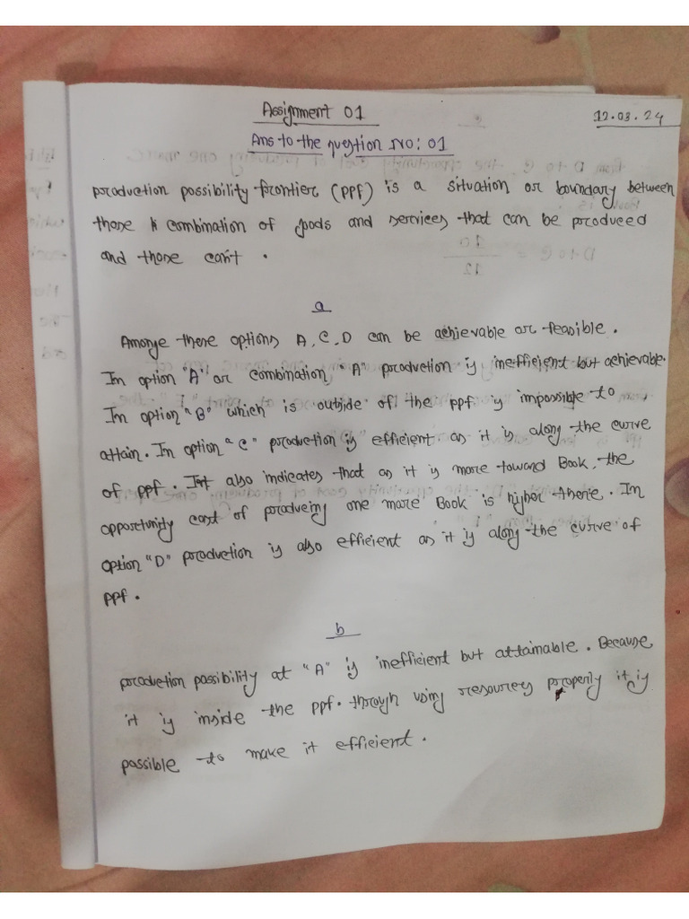 Eco 101 Assignment 1.0 1 | PDF