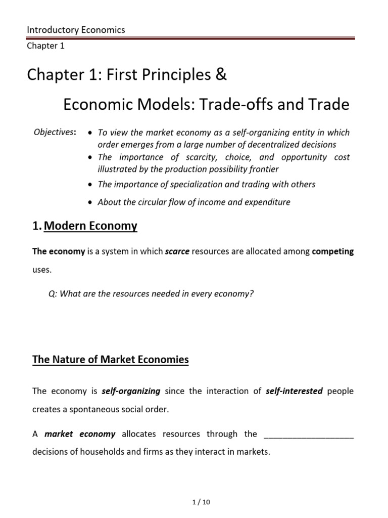 Economics Basics: Scarcity and Trade-offs | PDF | Economics ...