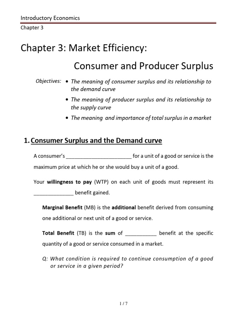 Econ 101 - Lecture Note - CH 3 - Market Efficiency | PDF | Economic ...