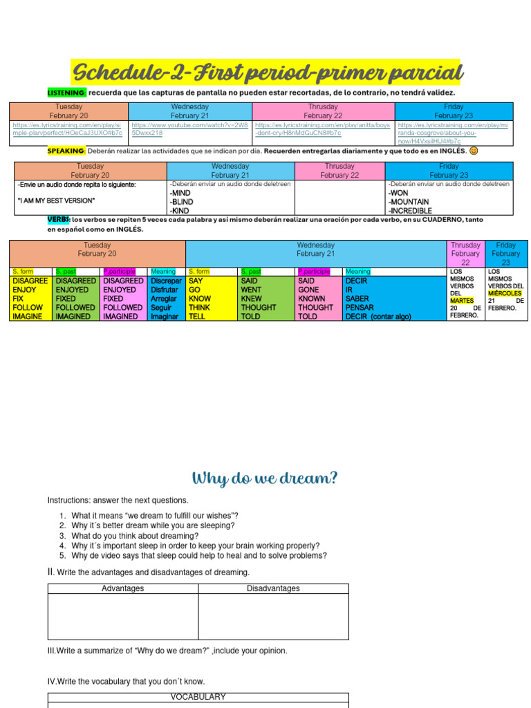 2 Schedule 1stperiod Feb24 | PDF