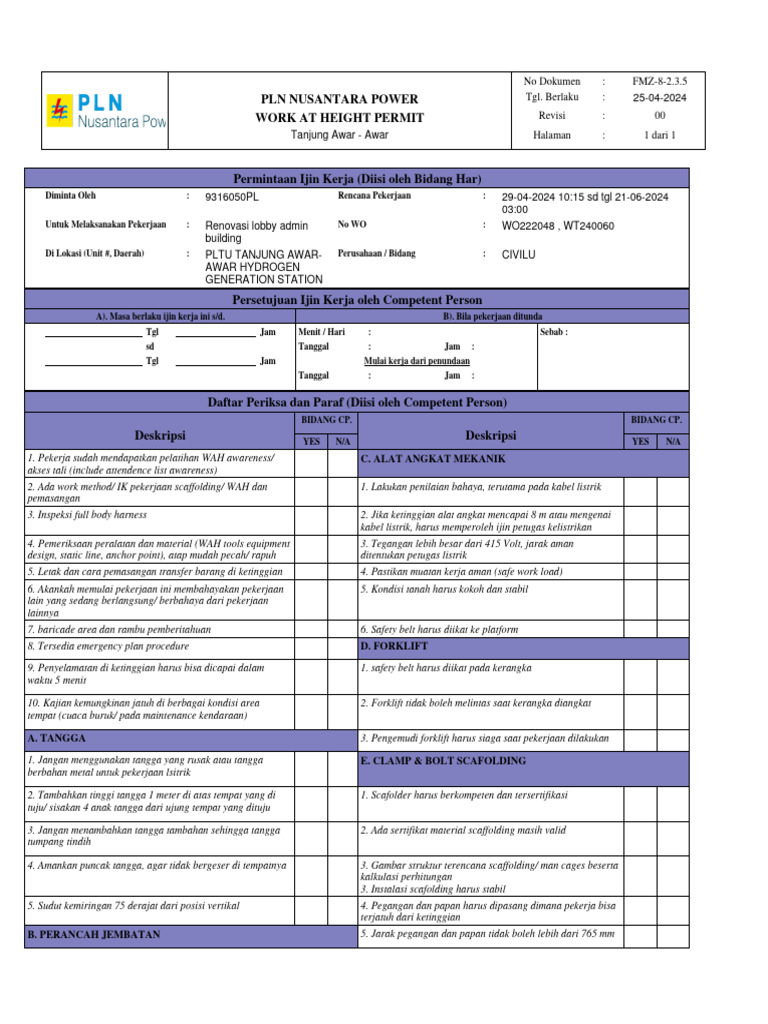 PNP-PJB Wah Permit | PDF