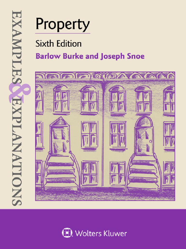 Barlow Burke, Joseph Snoe - Examples & Explanations For Property ...