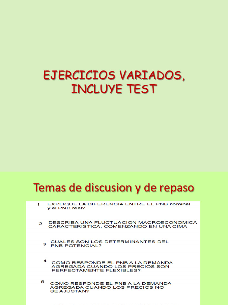 Sem 04-05 - EJERCICIOS | PDF | Producto Interno Bruto | Inflación