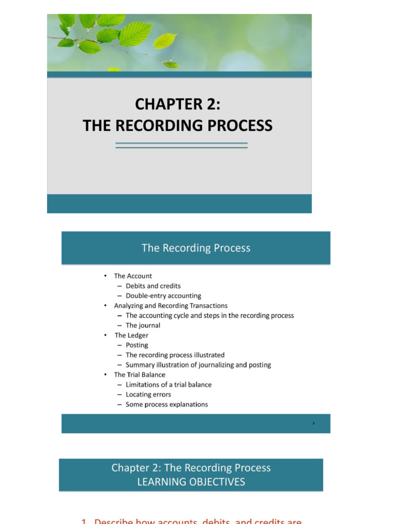 11-The Recording Process | PDF | Debits And Credits | Expense
