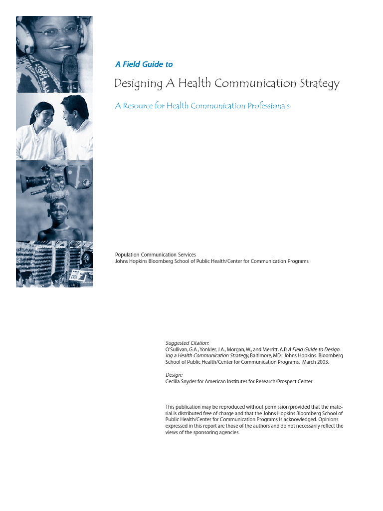 A Guide To Designing Health Comm Strategy:Plan | PDF | Communication ...