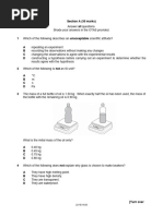 Grade 8 Science Practice Assessment | PDF | Force | Matter