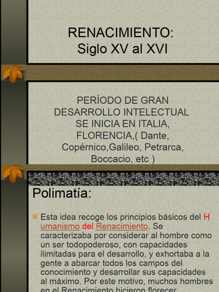 Renacimiento, Primera Parte | PDF | Miguel Ángel | Renacimiento