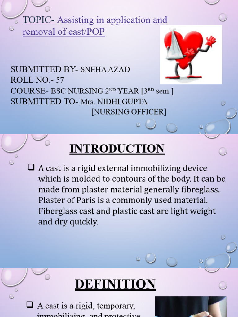 Cast Application | PDF | Edema | Musculoskeletal System