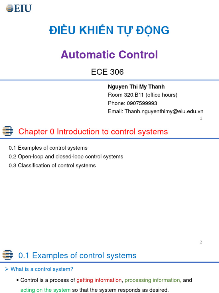 Chapter 0 (Introduction) | PDF | Control Theory | Feedback