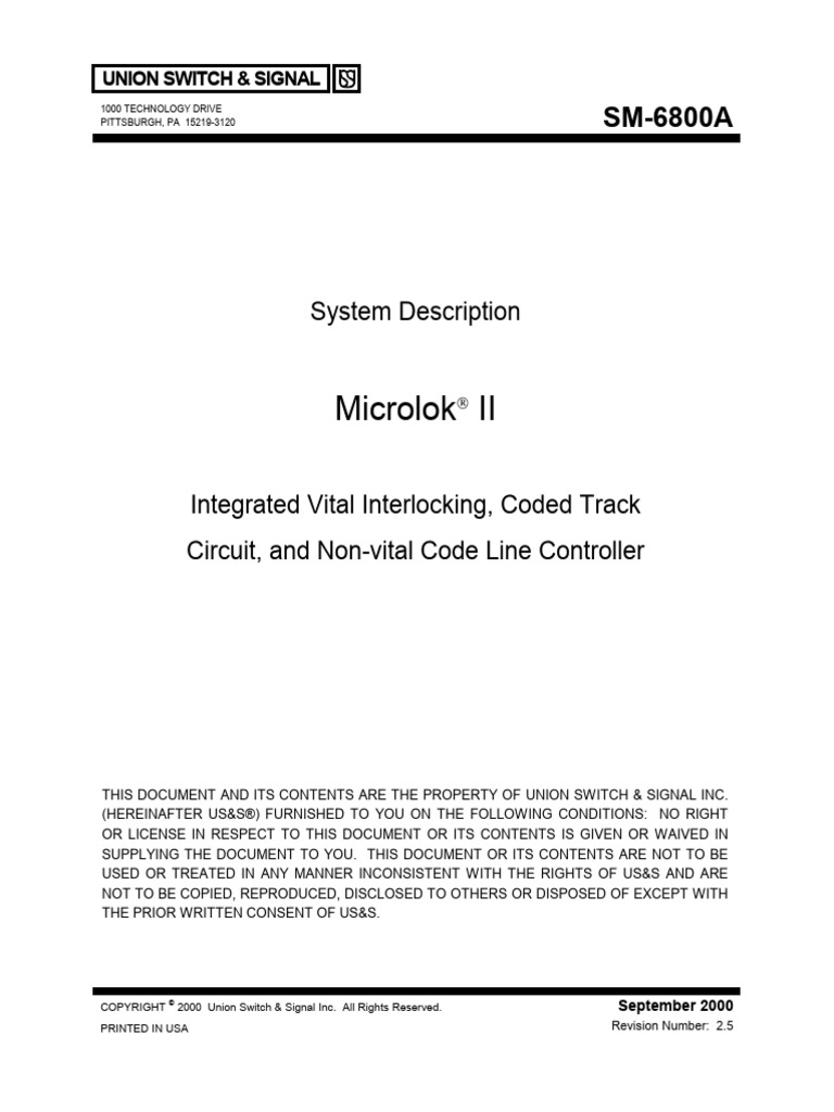 Microlok II | PDF | Input/Output | Relay
