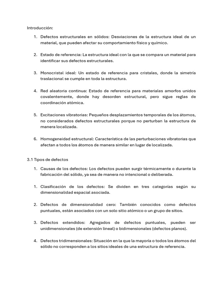 Defectos Estructurales en Sólidos: Tipos y Causas | PDF | Dislocación ...