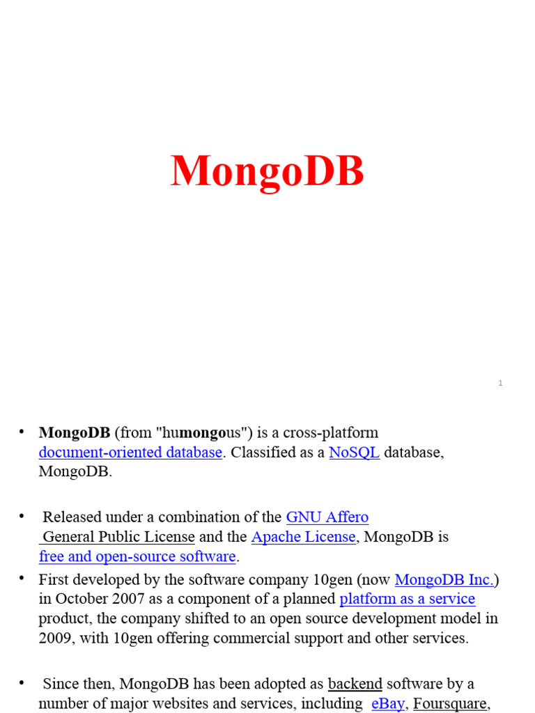 Mongo Db Pdf Scalability Map Reduce