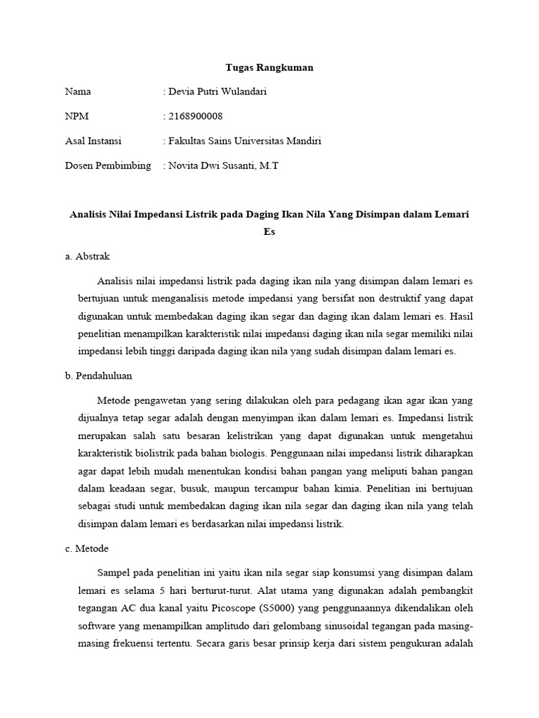 Tugas 1, Rangkuman | PDF