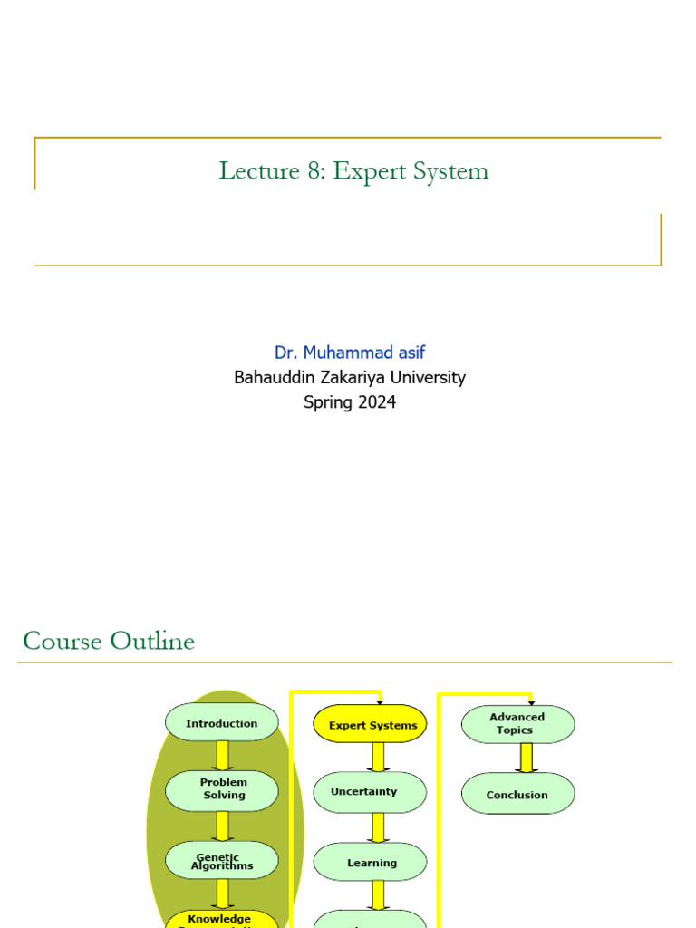 Lecture 8 Expert System | PDF | Expert | Inference