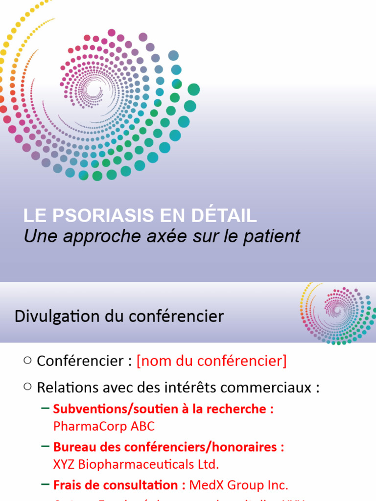 CFPC Cccep Mcgill Zooming Psoriasis Mar 13 FR Fee1 | PDF | Psoriasis | Dépression (psychiatrie)