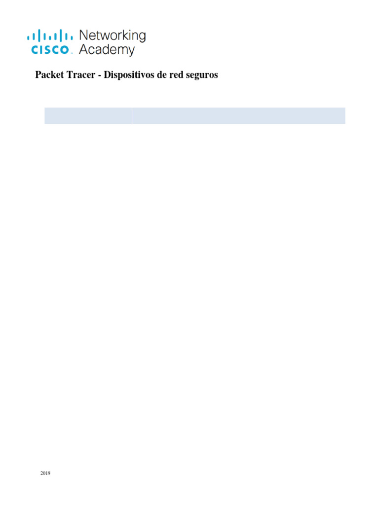 16 5 1 Packet Tracer Secure Network Devices Pdf Conmutador De Red Contraseña