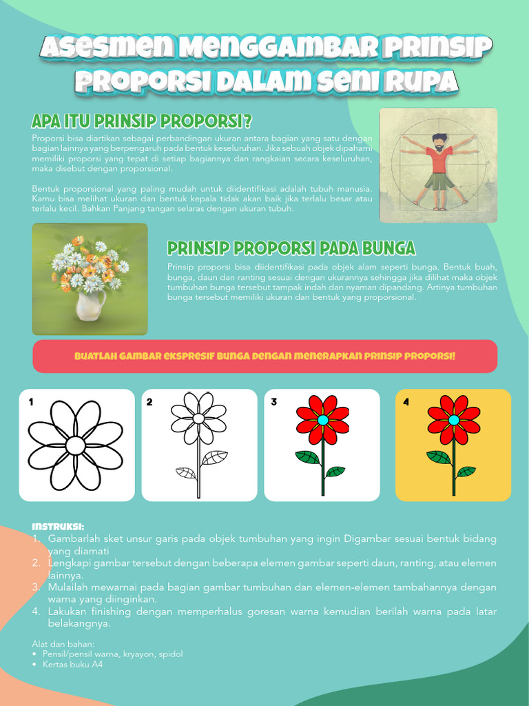 8 Asesmen - Menggambar Prinsip Proporsi Dalam Seni Rupa | PDF