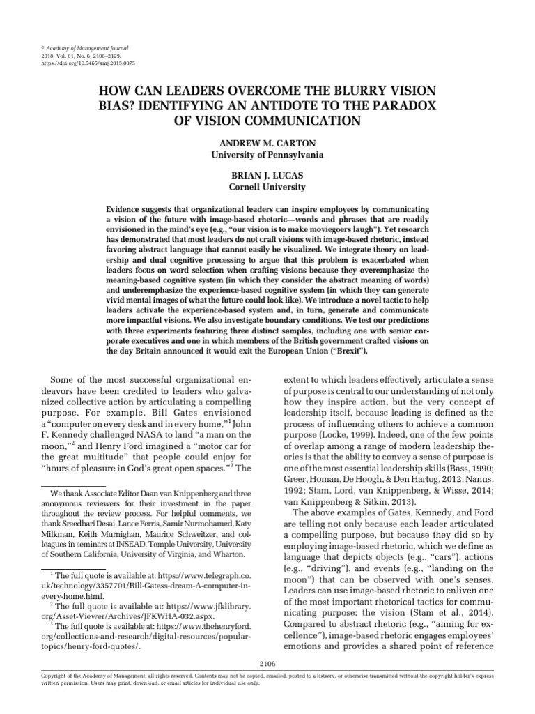 Blurry Vision | Download Free PDF | Mental Image | Thought