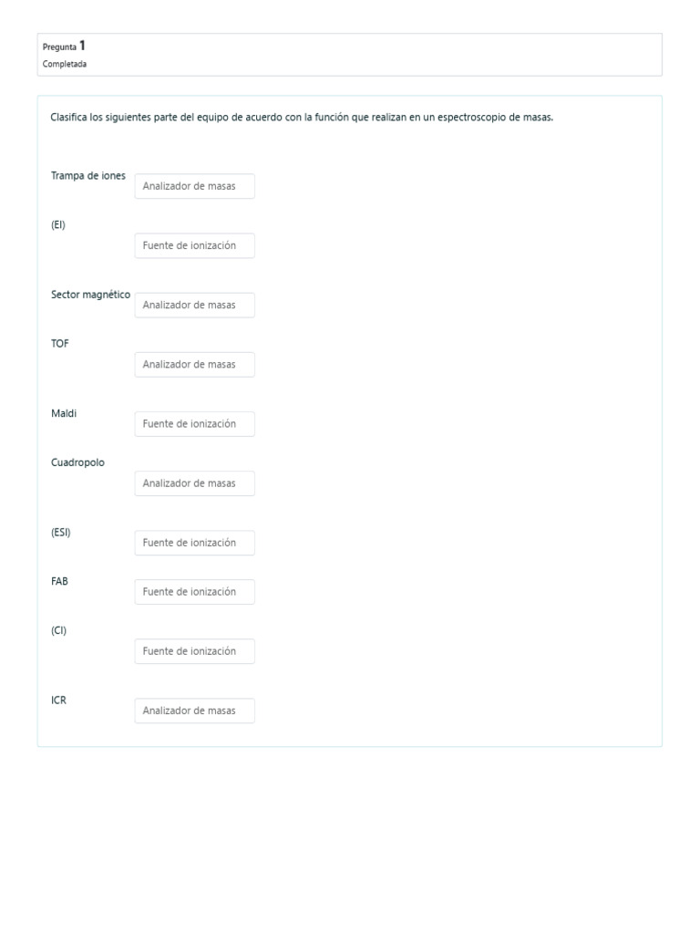 Técnicas y componentes en espectrometría de masas | PDF ...