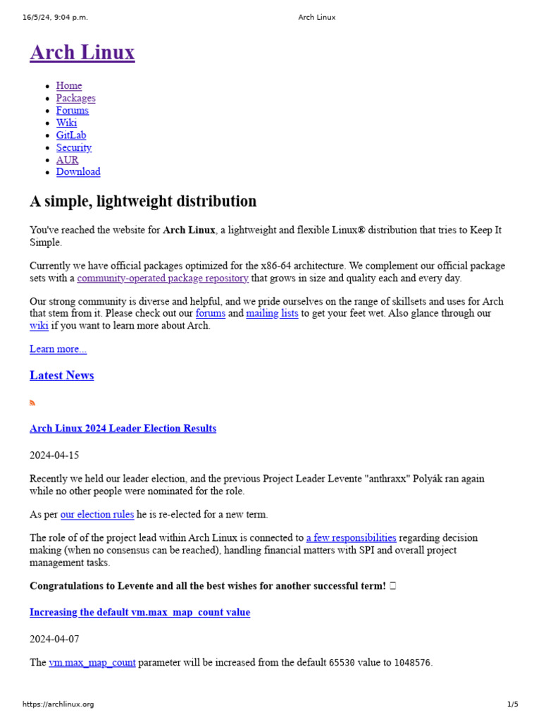 Arch Linux | PDF | Computing | Software
