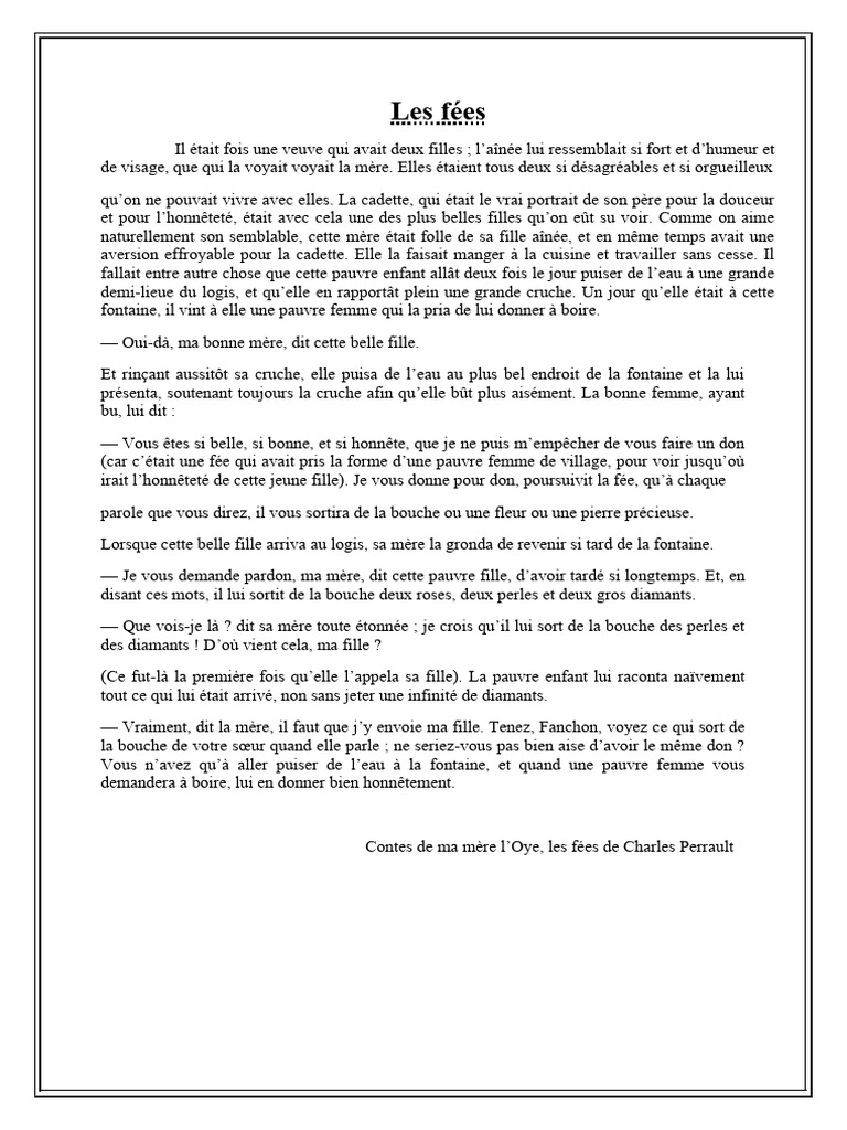 Les Fées de Charles Perrault | PDF | Contes de fées | Fées