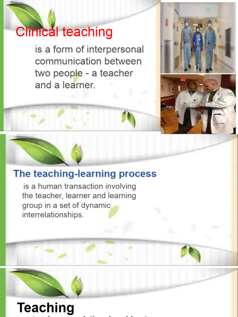 Clinical Teaching | PDF | Learning | Teachers