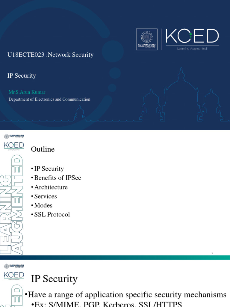 4.U5 M1 T4 IP Security | PDF | Transport Layer Security | Internet Protocols