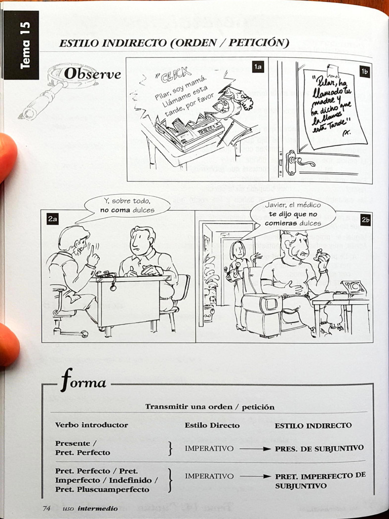 Estilo Indirecto: Órdenes y Peticiones | PDF | Relaciones sintácticas ...