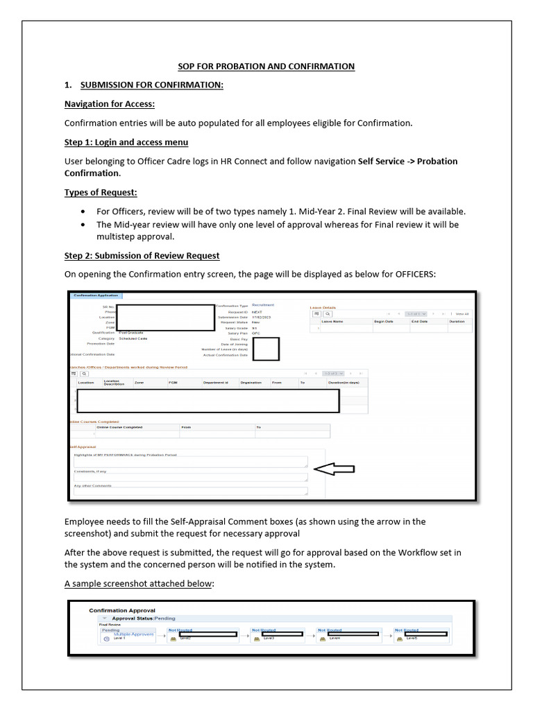 SOP For Probation and Confirmation - 20230220 Officers | PDF ...