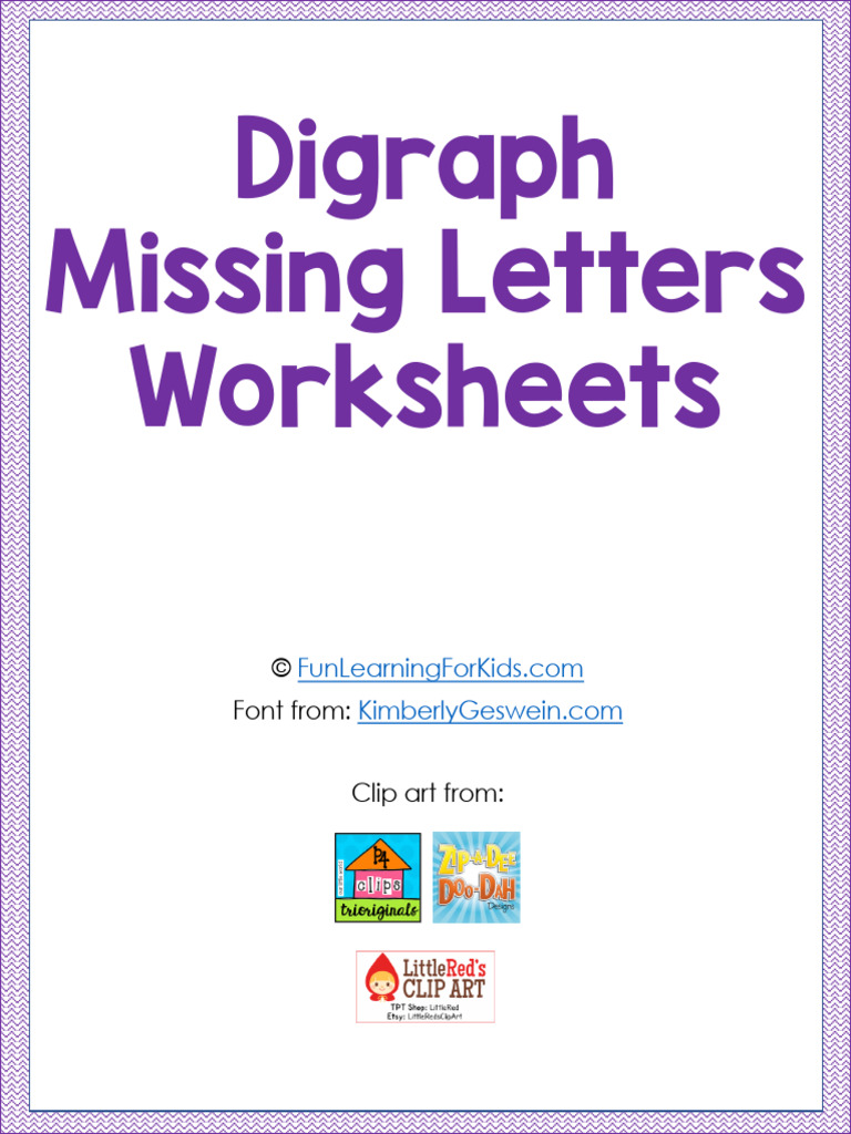 Digraph Missing Sound Worksheets | PDF | Multimedia | Computer Mediated ...