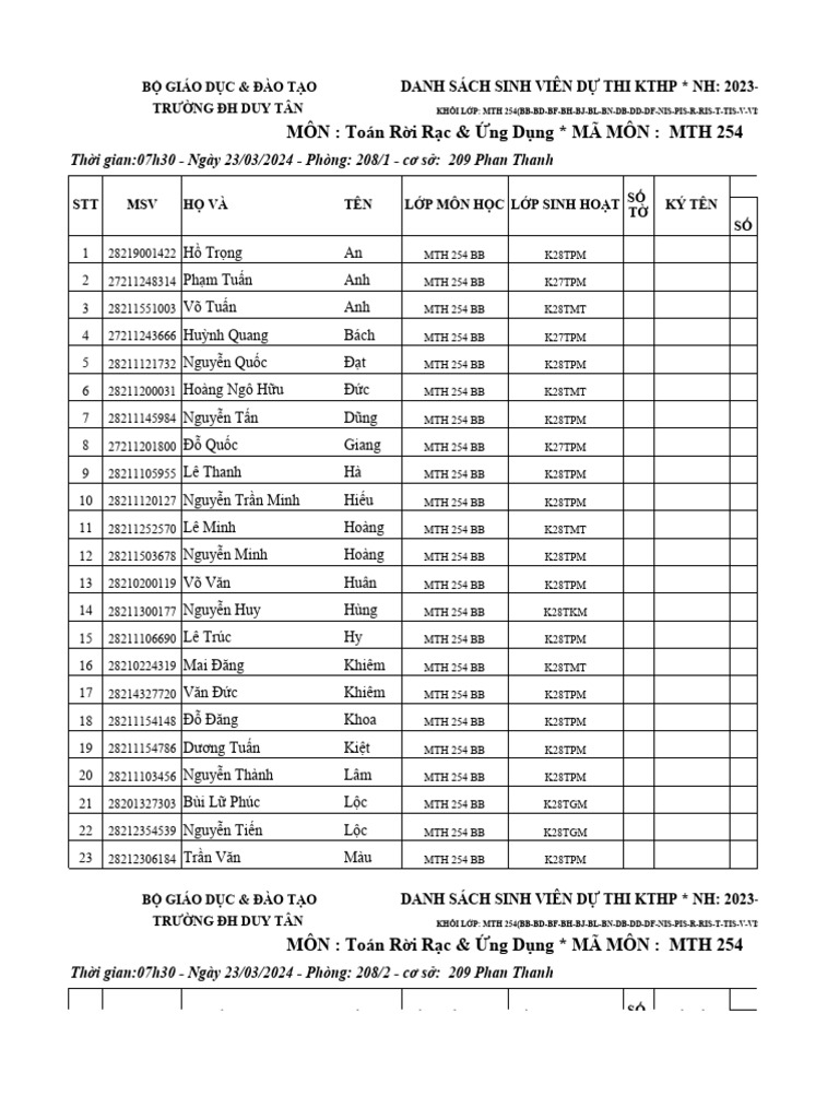 Toán R I R C & NG D NG MTH 254 (BB-BD-BF-BH-BJ-BL-BN-DB-DD-DF-NIS-PIS-R-RIS-T-TIS-V-VIS-X-XIS-Z ...