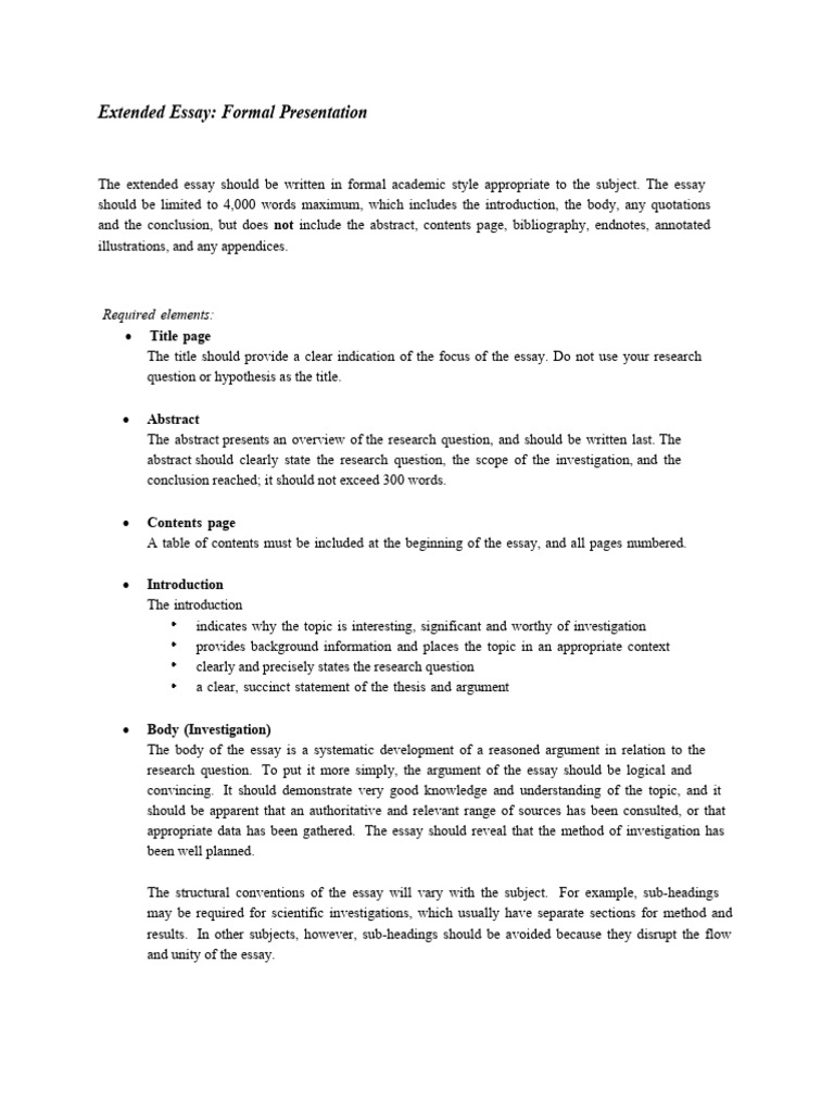 Formal Presentation Essay Sample | PDF | Essays | Bibliography