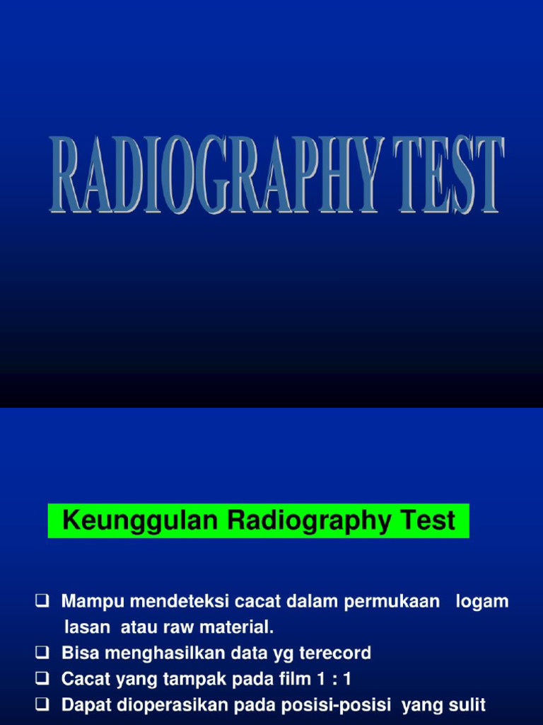 rADIOGRAPHY tEST | PDF