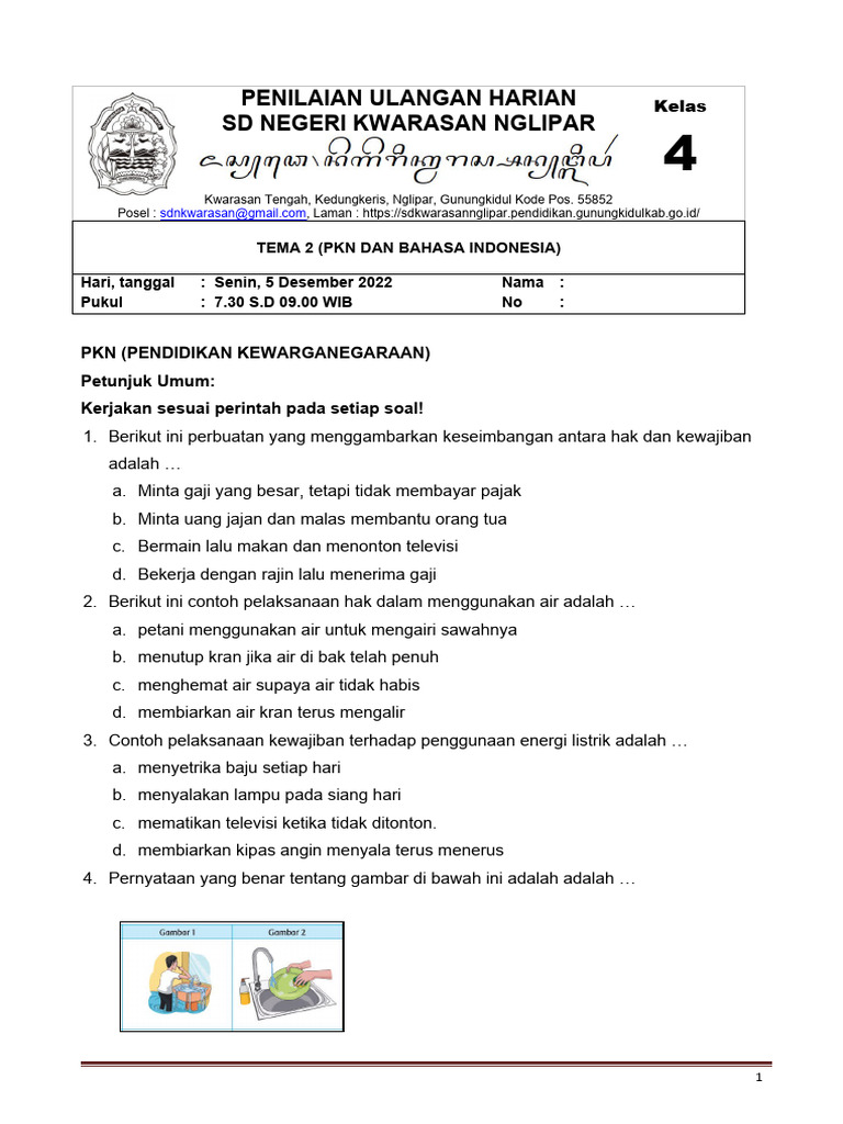 Tema 2 PKN Bi (Edit) | PDF | Sains & Matematika