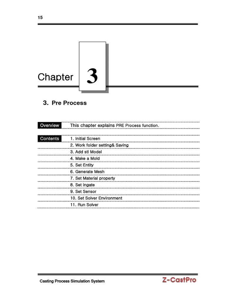 Z-CastPro Manual Eng 3 Pre Process | PDF | Industrial Processes ...