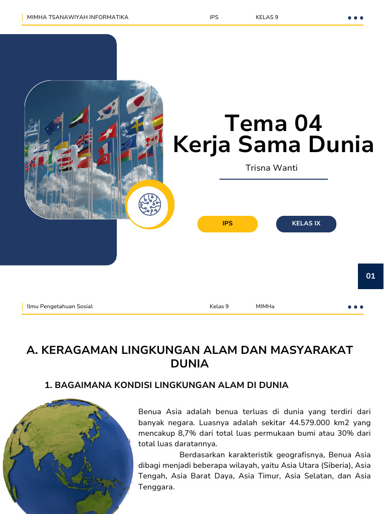 Tema 04 Kerja Sama Dunia | PDF
