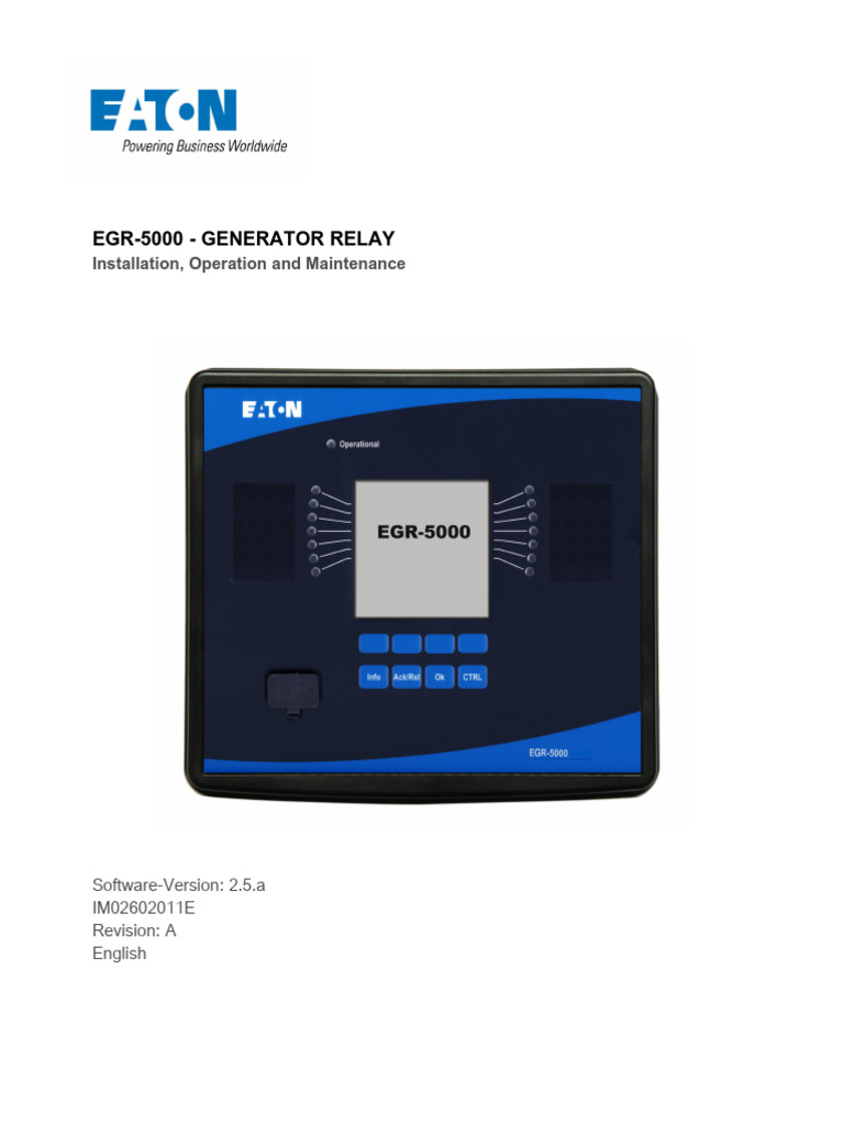 EGR-5000 Instruction Manual v2.5 | PDF | Parameter (Computer Programming) | Power Supply