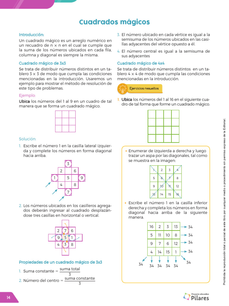 Cuadrados Mágicos: Introducción | PDF
