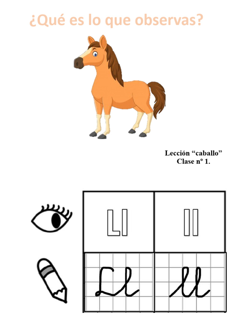 Lección Caballo | PDF | Artes del Lenguaje y Comunicación