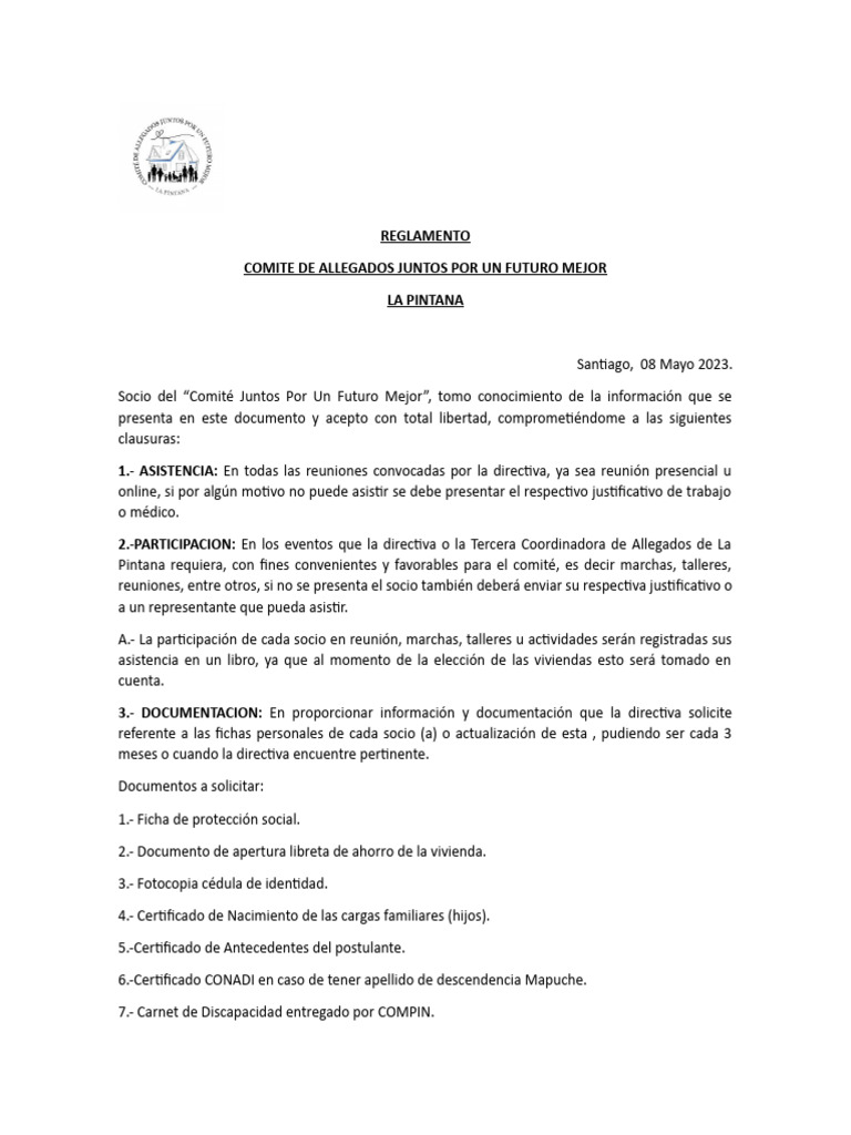 Reglamentos Comite | PDF