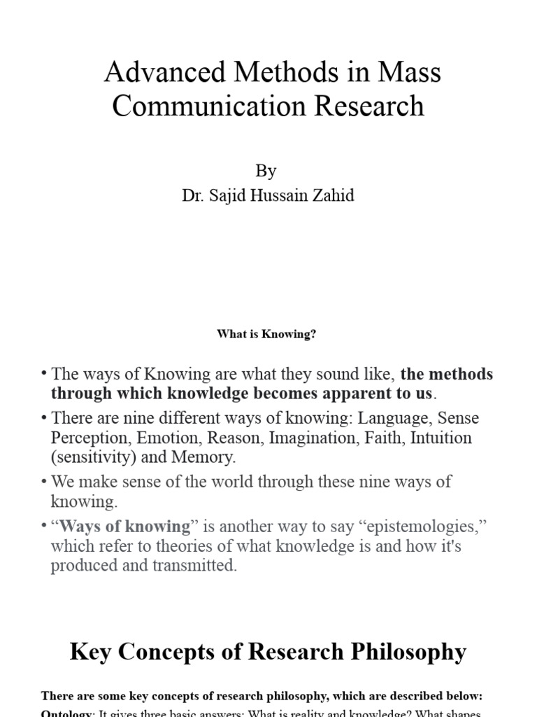 Lecture5 Philosophy of Research | PDF | Hypothesis | Positivism