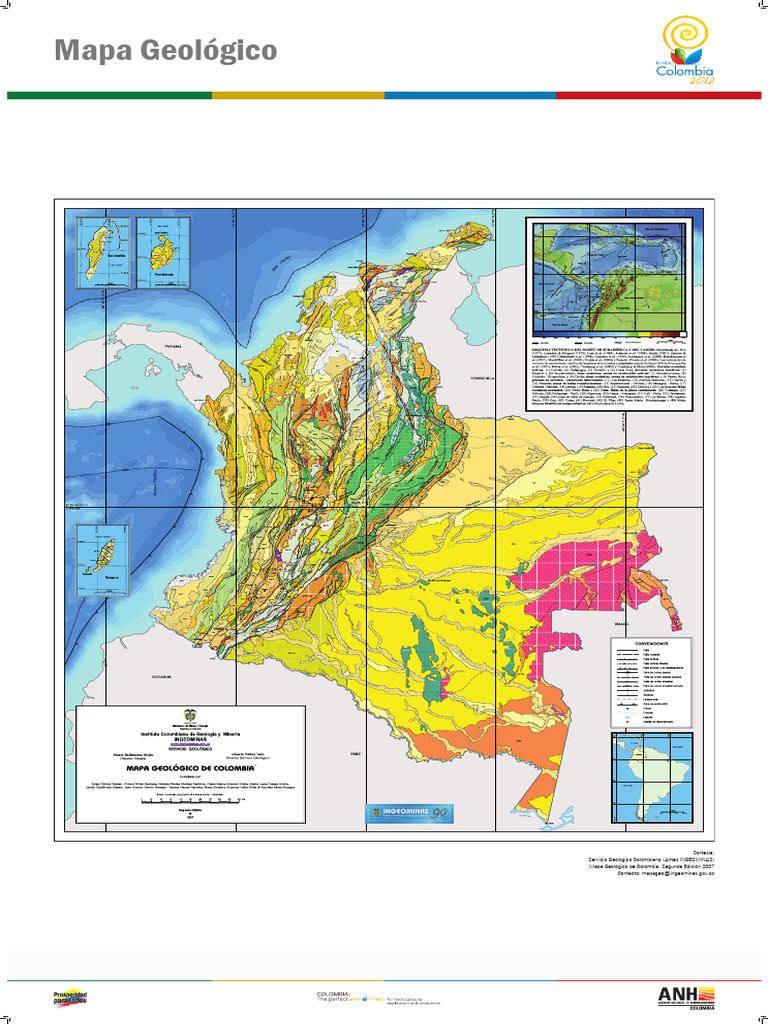 Mapa Geológico de Colombia 2007 | PDF | Geología | Petrología