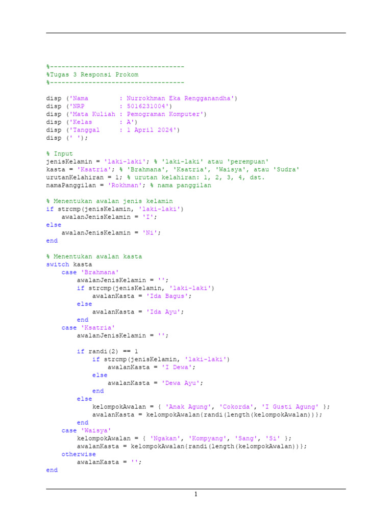 Nurrokhman - Laporan Running Program Dengan Contoh Lain | PDF