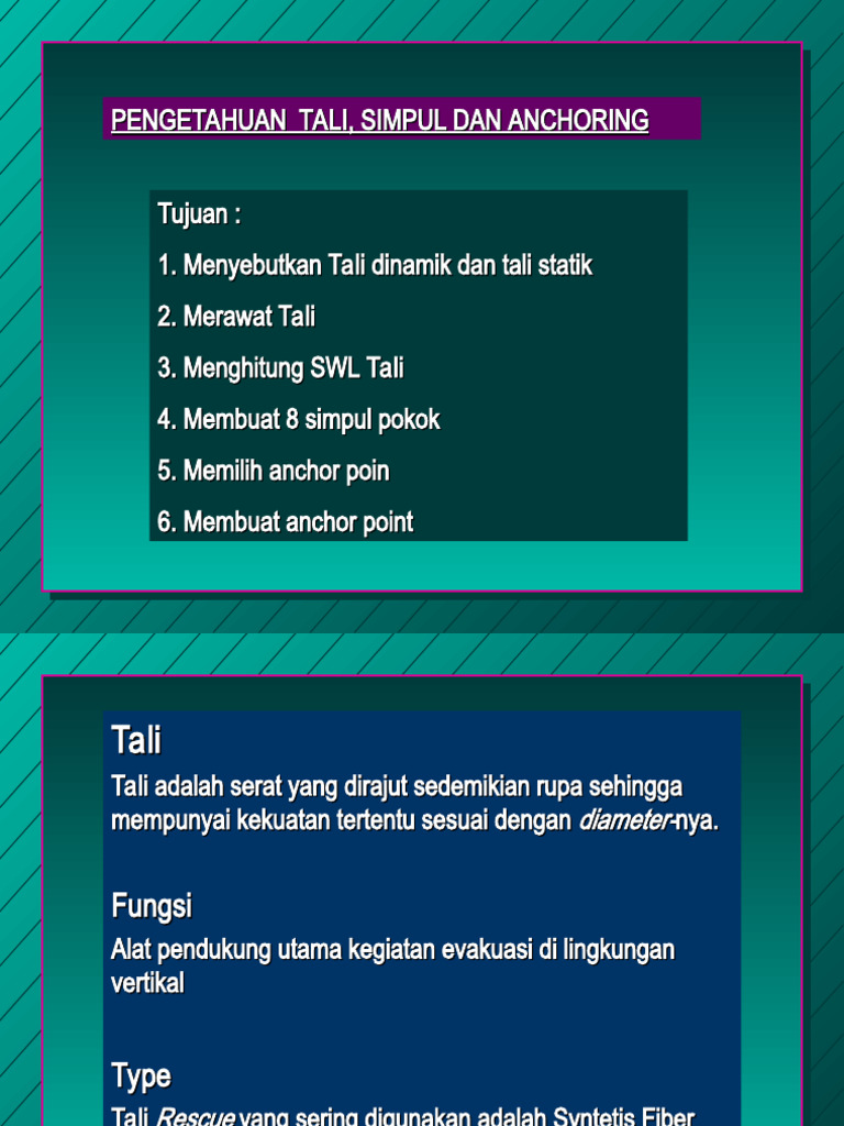 Panduan Tali dan Simpul untuk Rescue | PDF
