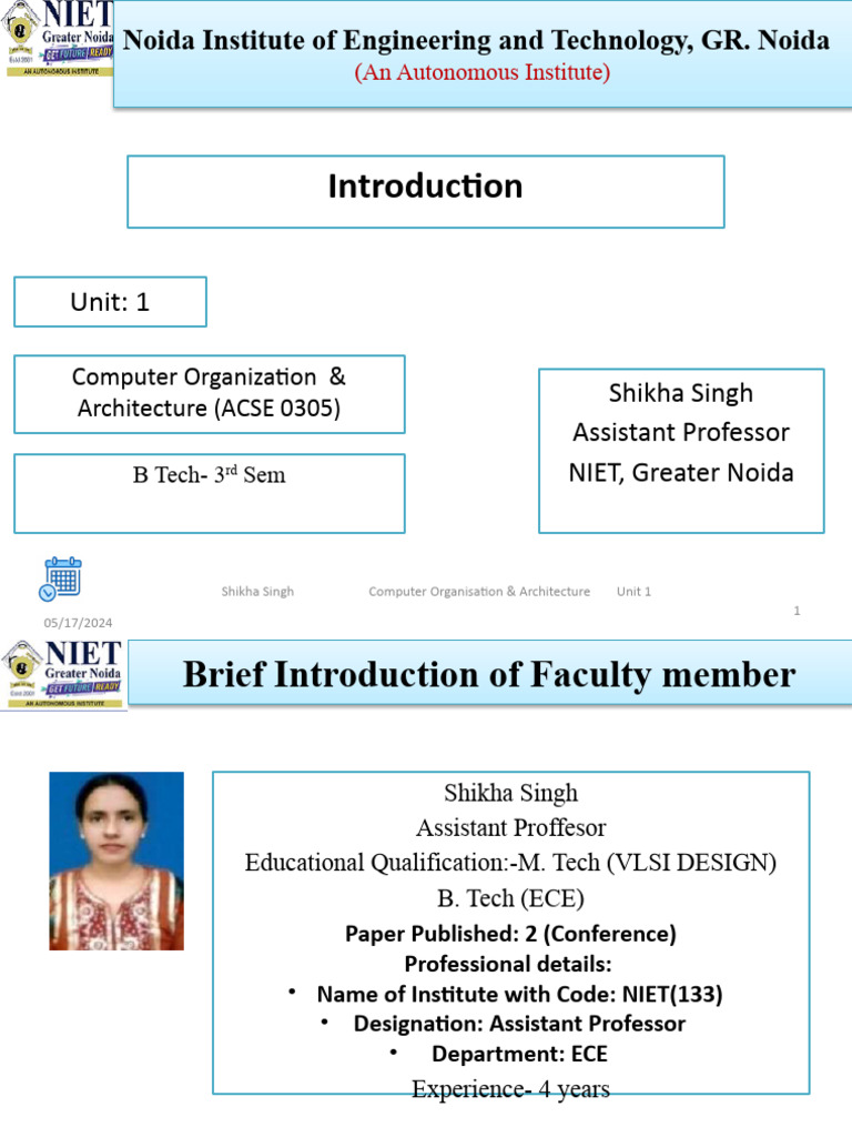 Unit1 COA | PDF | Computer Data Storage | Central Processing Unit