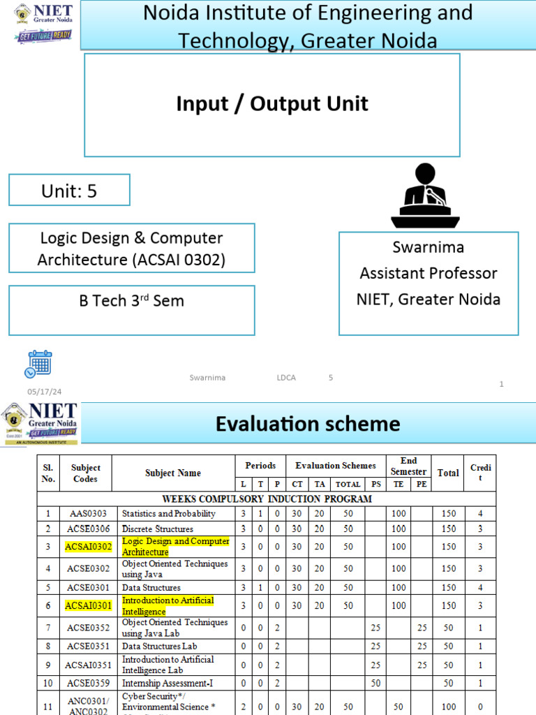 Unit5 - COA (Autosaved) | Download Free PDF | Input/Output | Computer Data Storage
