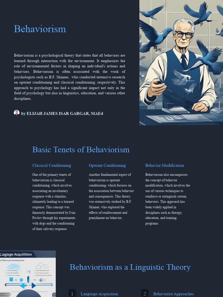 Introduction To Behaviorism | PDF | Behaviorism | Language Acquisition