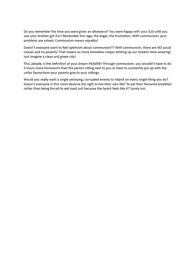Embracing Equality Through Communism | PDF