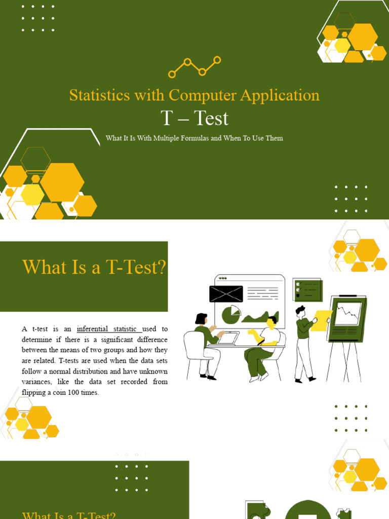 T Test Presentation | PDF | Student's T Test | Statistics